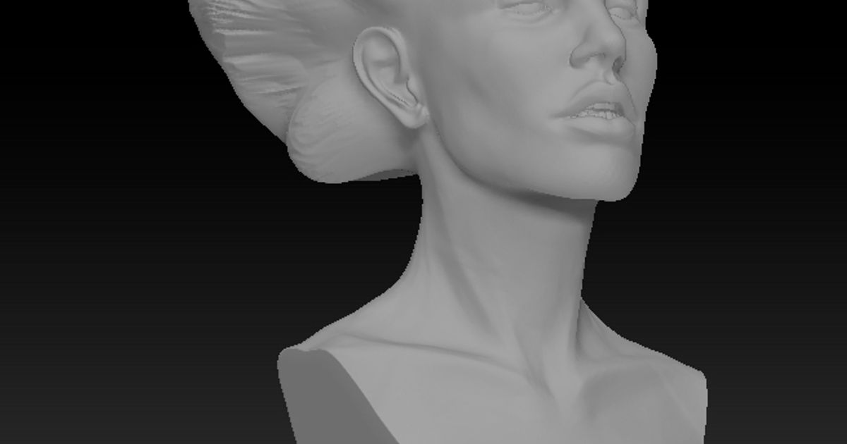 Angel Wing-Haired Lady by Am15 | Download free STL model | Printables.com