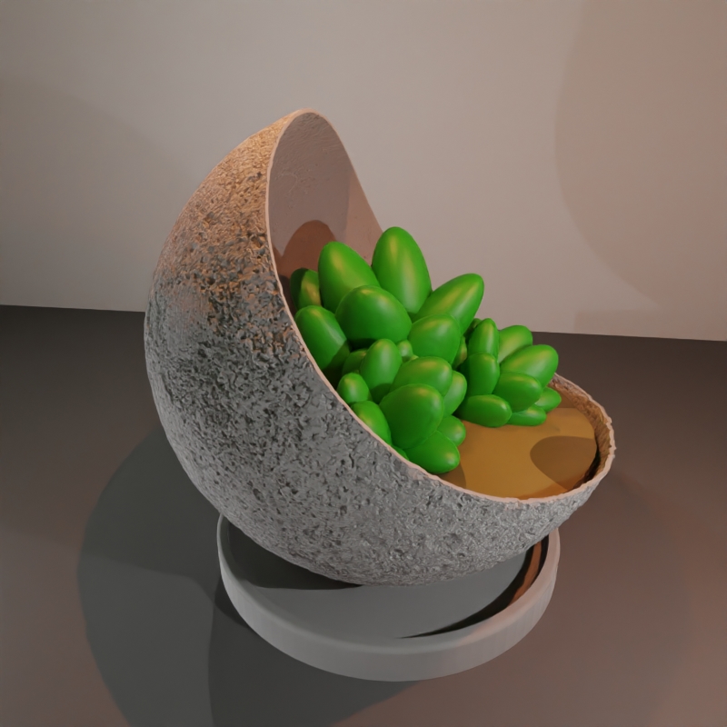 Real Moon Planter by Maker81 | Download free STL model | Printables.com