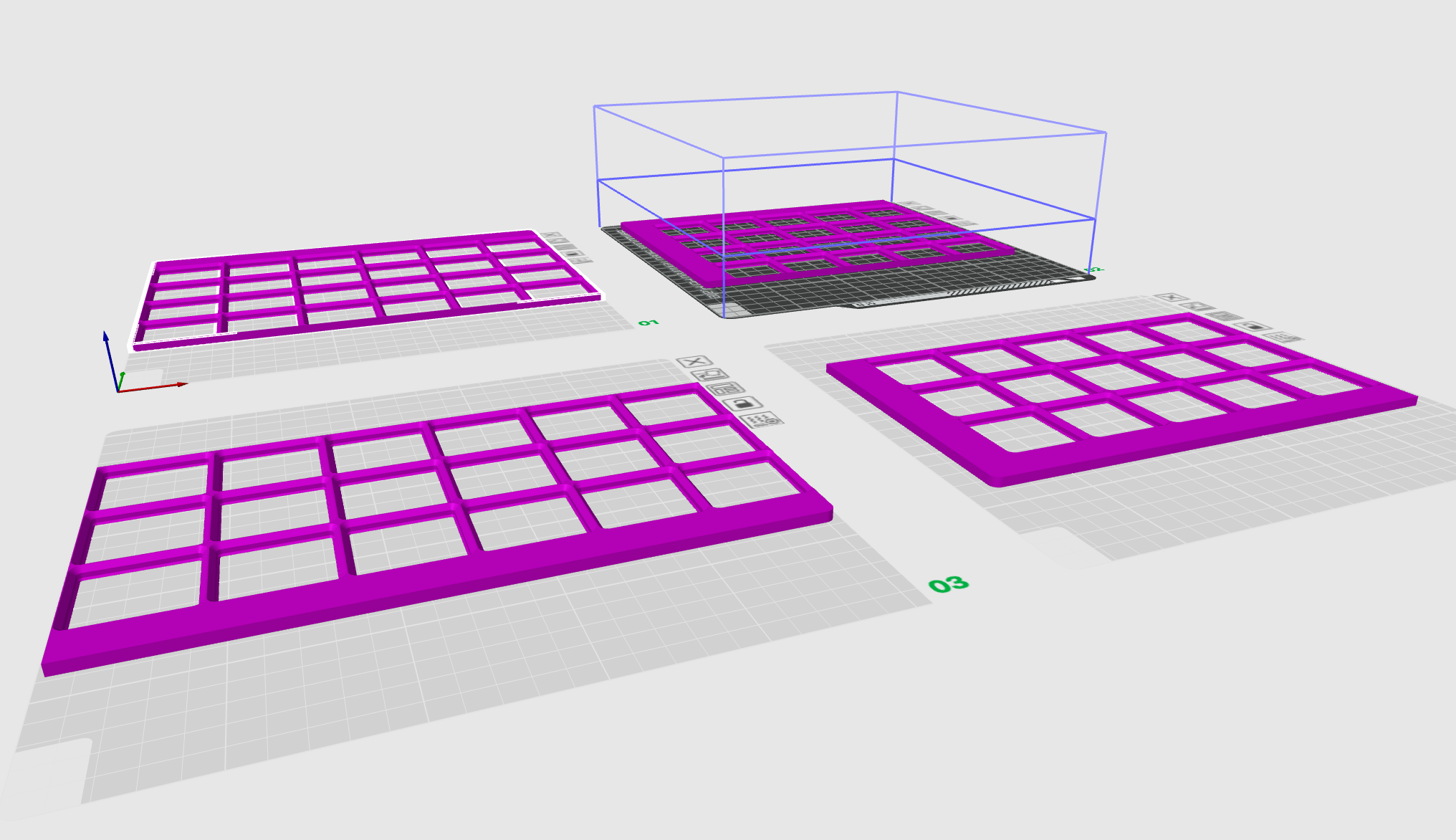 Light Gridfinity baseplate for Martela Cupio drawers - Bambu Lab X1 ...