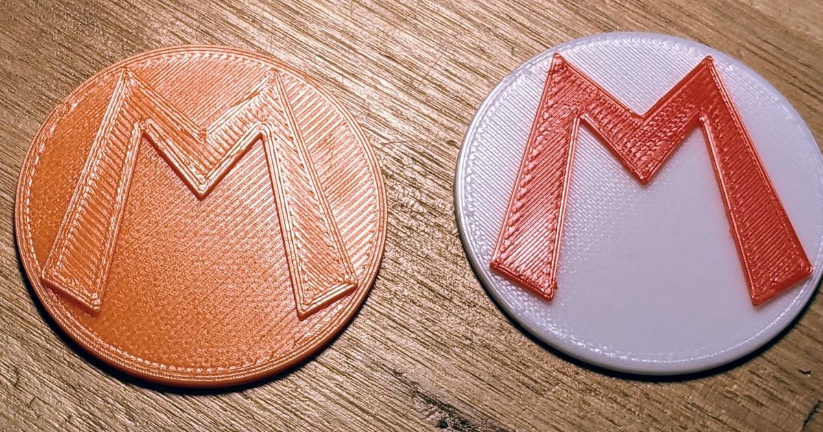 Super Mario Badge / Logo by freiform | Download free STL model ...