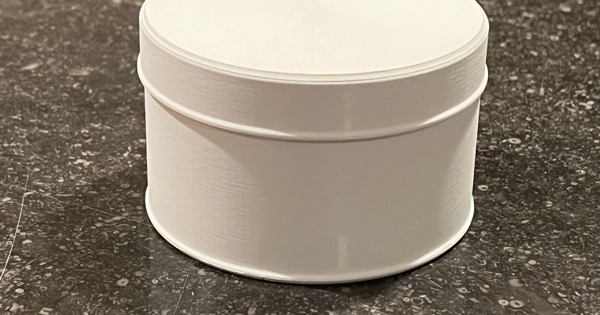 Simple tin / can with lid (vase mode) by Wouter | Download free STL ...
