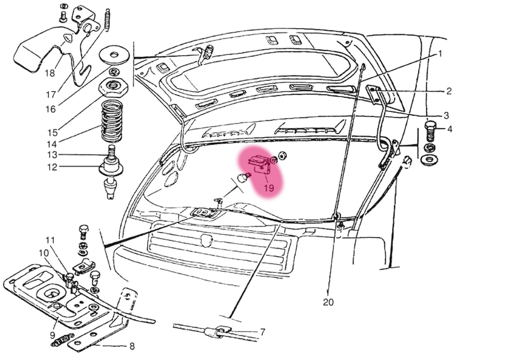 Bonnet support holder GAZ Gazelle 2705 3302 by KaosuNeko | Download free STL model | Printables.com