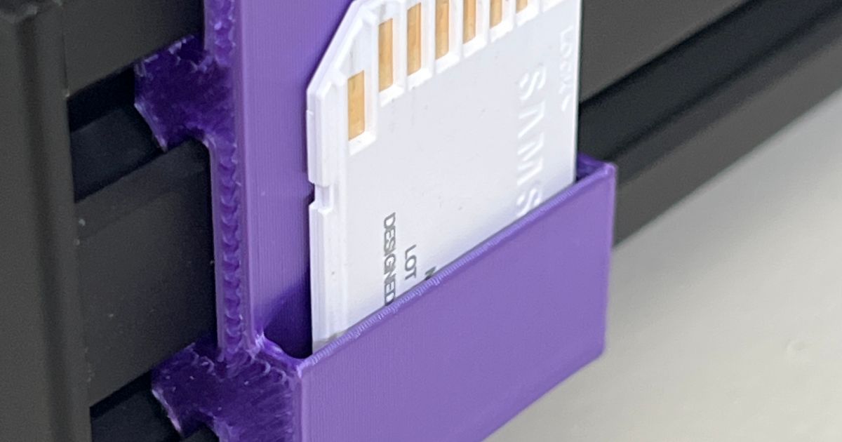 4040 Extrusion SD Card Holder by Sean Starkey | Download free STL model ...