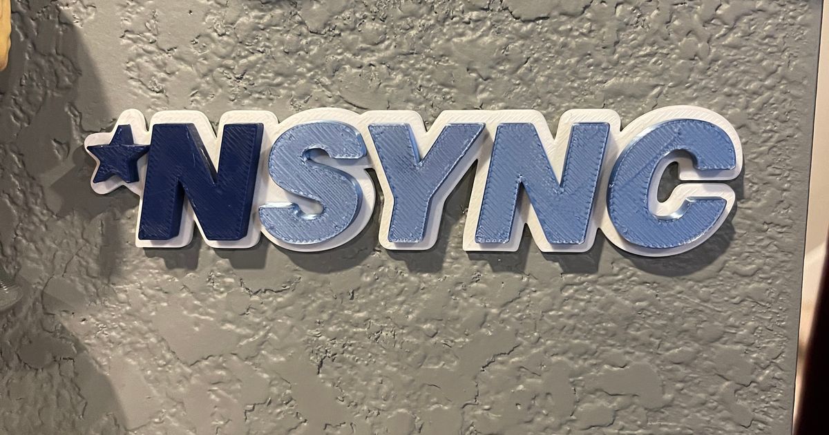 *NSYNC logo by John | Download free STL model | Printables.com