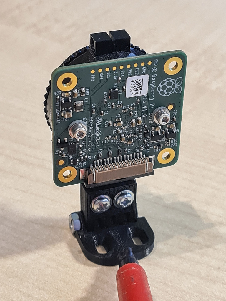 Raspberry Pi HQ Cam adjustable stand mount by ChrDre | Download free ...