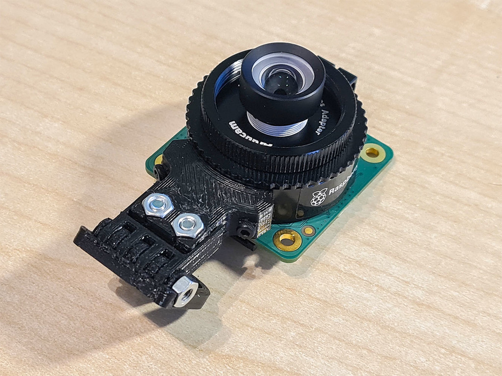 Raspberry Pi HQ Cam adjustable stand mount by ChrDre | Download free ...