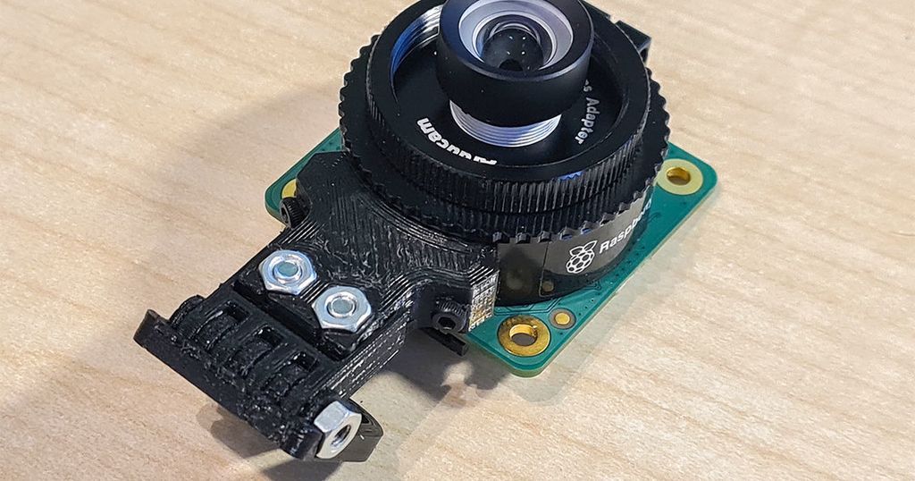 Raspberry Pi HQ Cam adjustable stand mount by ChrDre | Download free ...