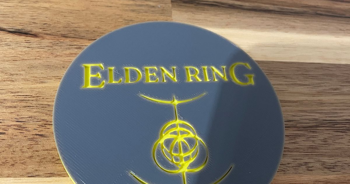 Elden Ring Logo Coaster by Helvedo | Download free STL model ...