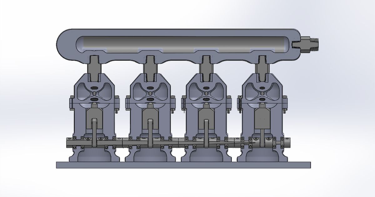 4 cylinder Engine by statefarm_of_jake | Download free STL model ...