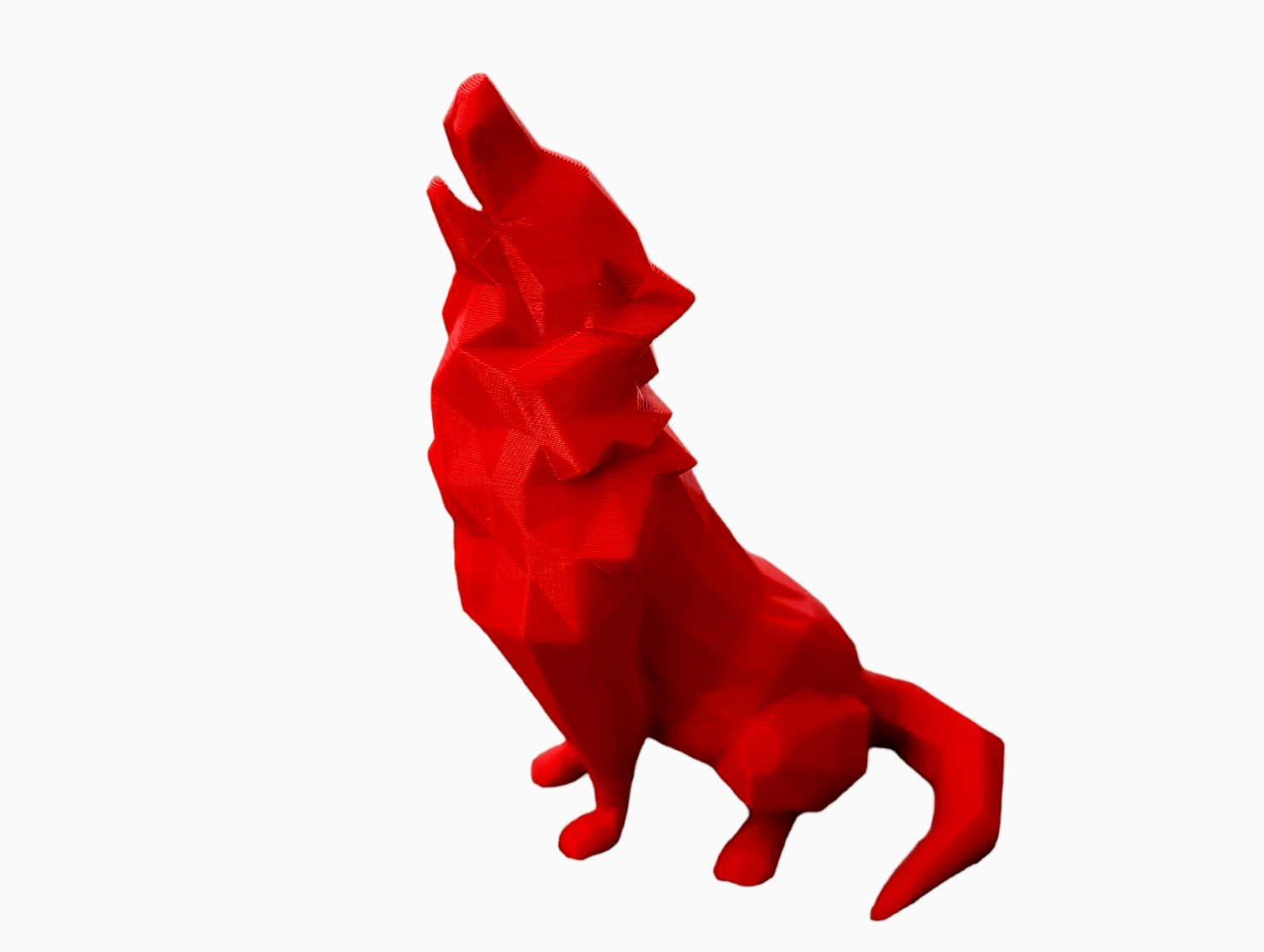 Low Poly Howling Wolf 2 0 Decoration No Supports By Brett Poultney low-poly-howling-wolf-2-0-decoration-no-supports-by-brett-poultney