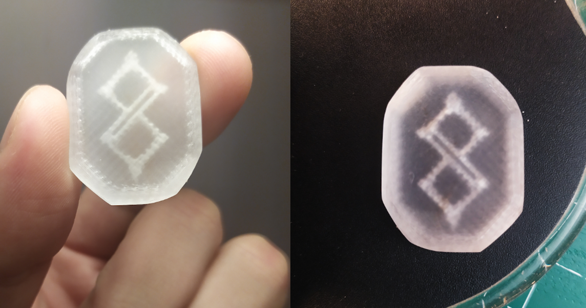 Blasphemous gem transparent symbol by diyit | Download free STL model ...