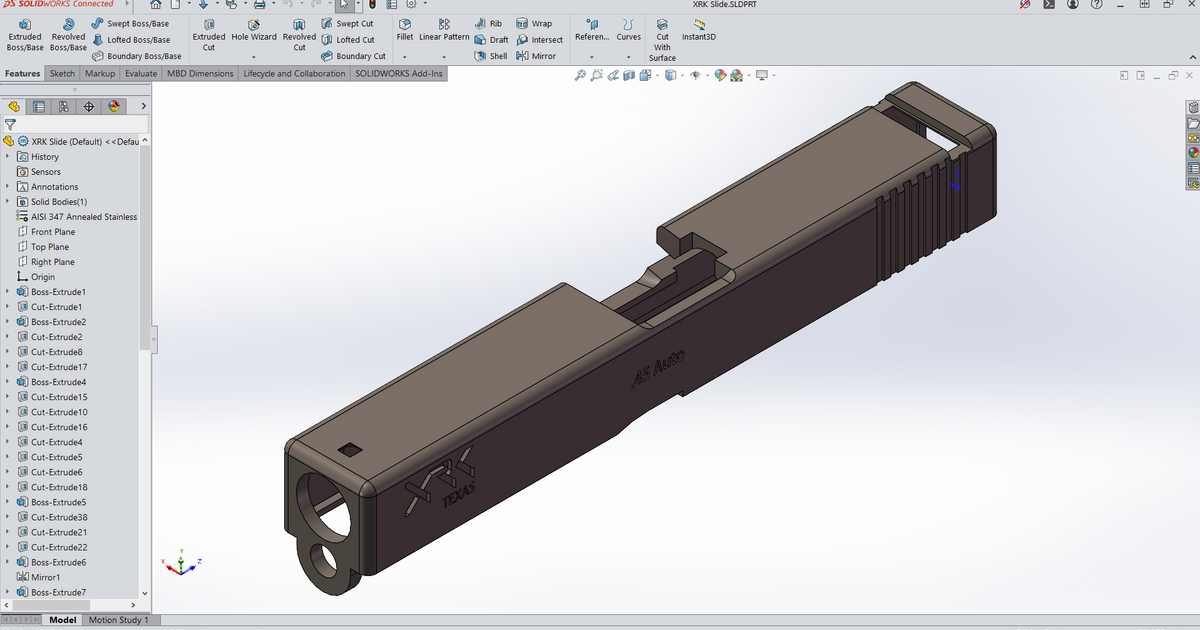 Airsoft XRK Slide (WE/TM) by Daedalus | Download free STL model ...