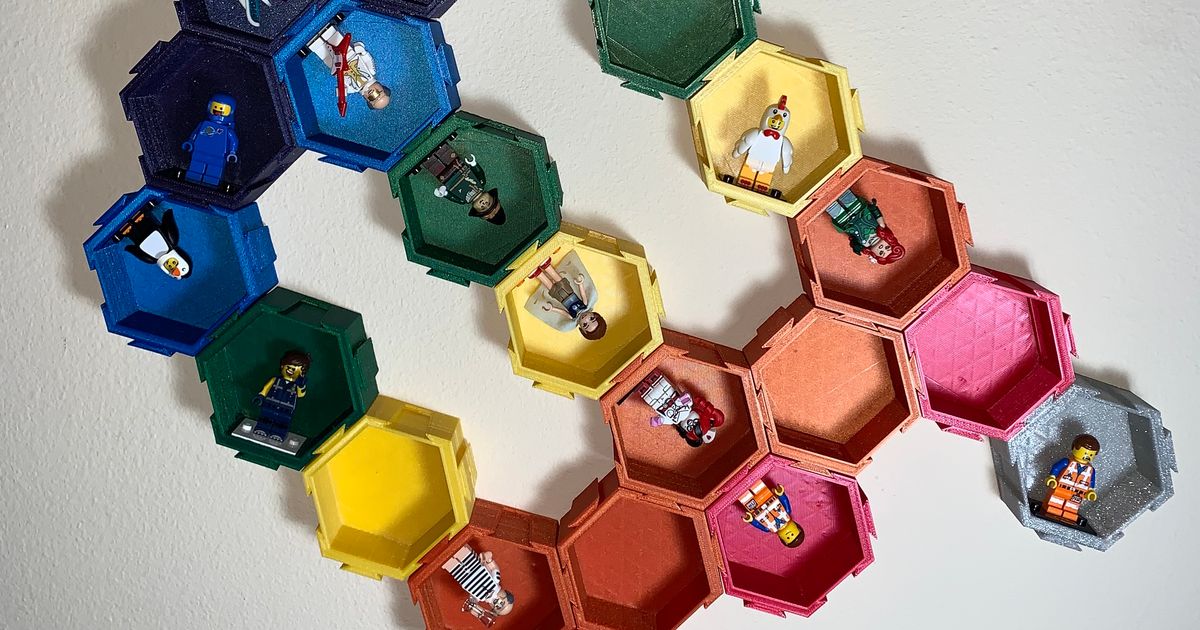 Modular Hexagonal Dovetail display box by gafnorin | Download free STL ...
