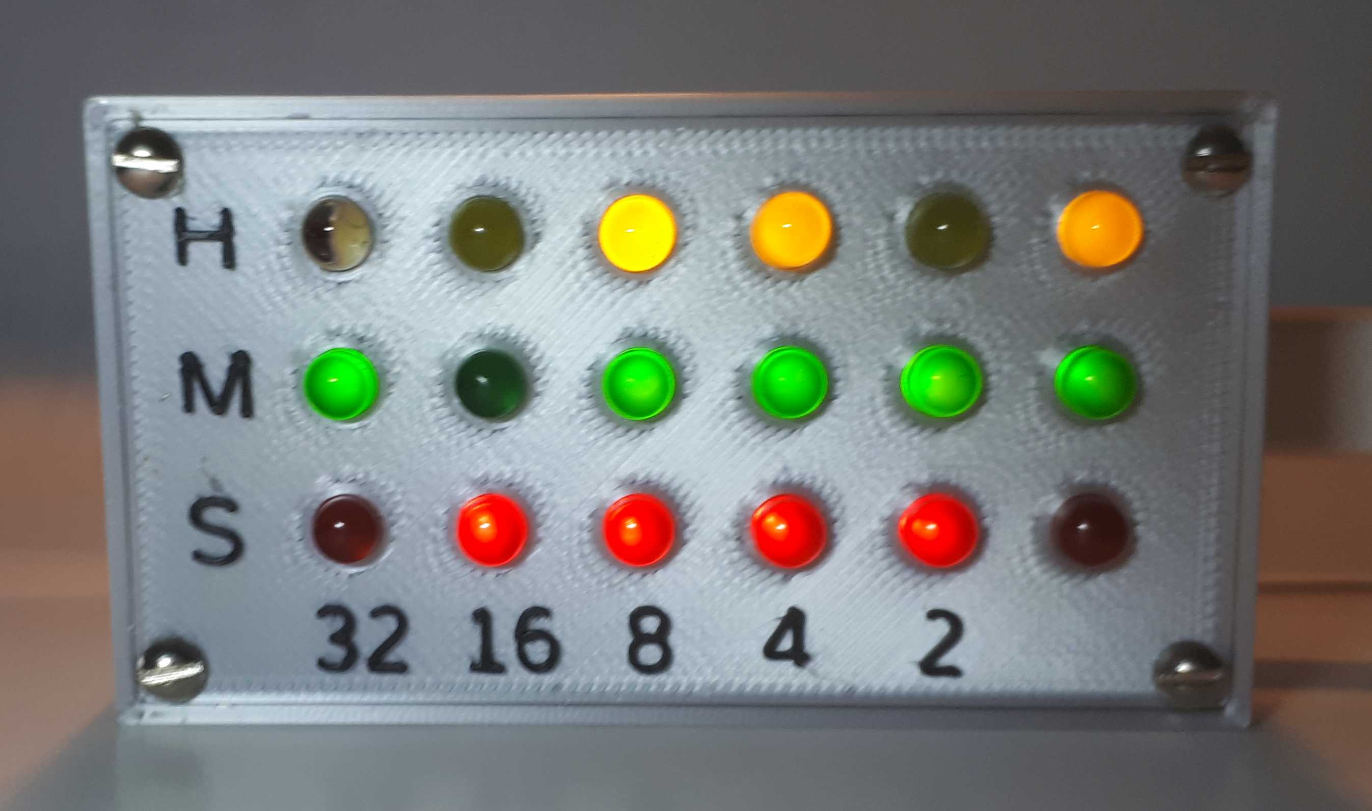 Binary clock with Pico W and LEDs by Viragored | Download free STL model | Printables.com