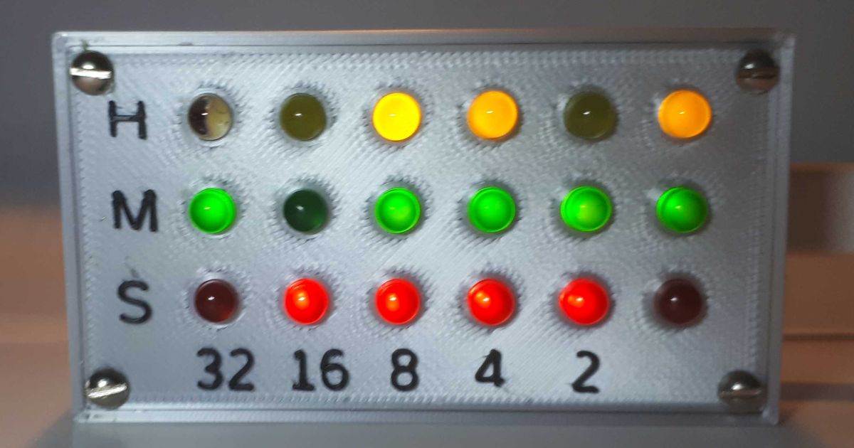Binary clock with Pico W and LEDs by Viragored | Download free STL model | Printables.com
