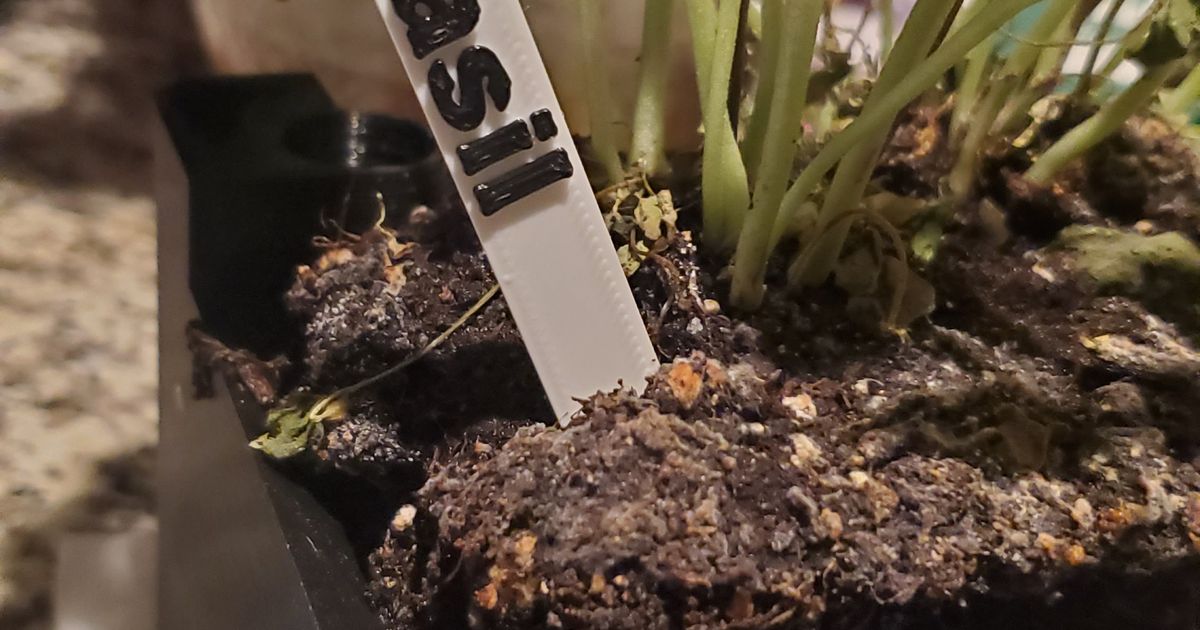 Basil Plant Label by Cassie Hatch | Download free STL model ...