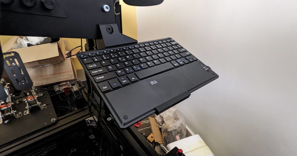 Wireless keyboard mount Rii BT11 for Sim Racing rig par Lebois ...