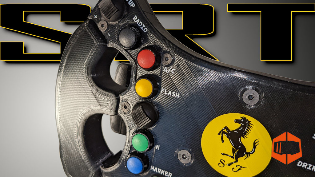 SRT Ferrari 488 GT3 Sim Racing Steering Wheel for Wireless Simucube by ...