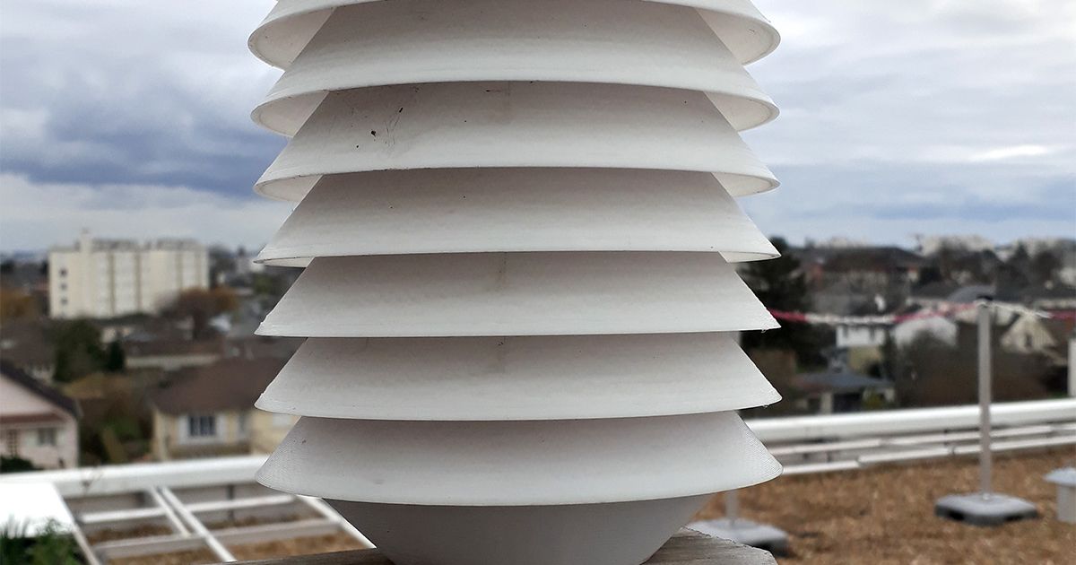 Stevenson screen for temperature sensor by SanglierLab | Download free ...