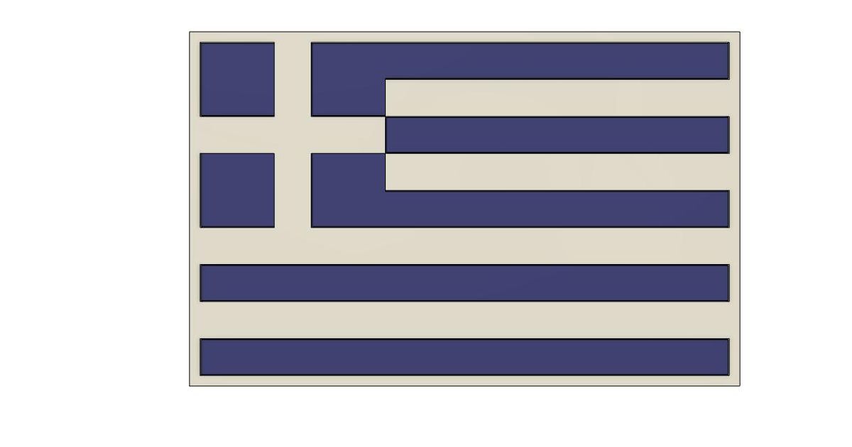 Greek Flag 2 colors by sv7kwi | Download free STL model | Printables.com