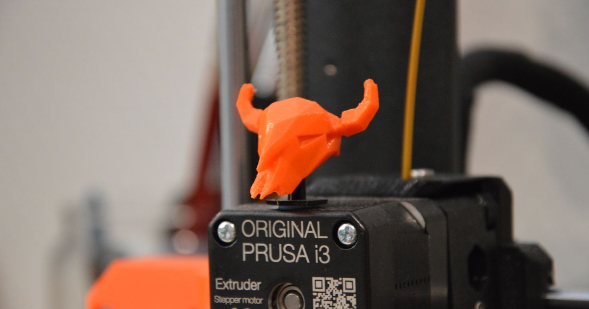 Bison Skull Print Buddy by Printical | Download free STL model ...
