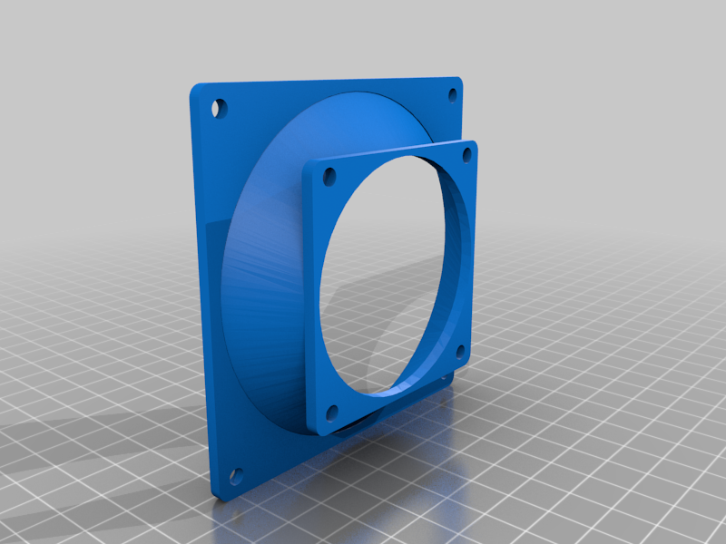 90mm to 60mm Fan Adaptor by OverGrownDwarf | Download free STL model ...