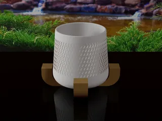Crosshatch Diamond Pattern Planter by Leo | Download free STL model ...