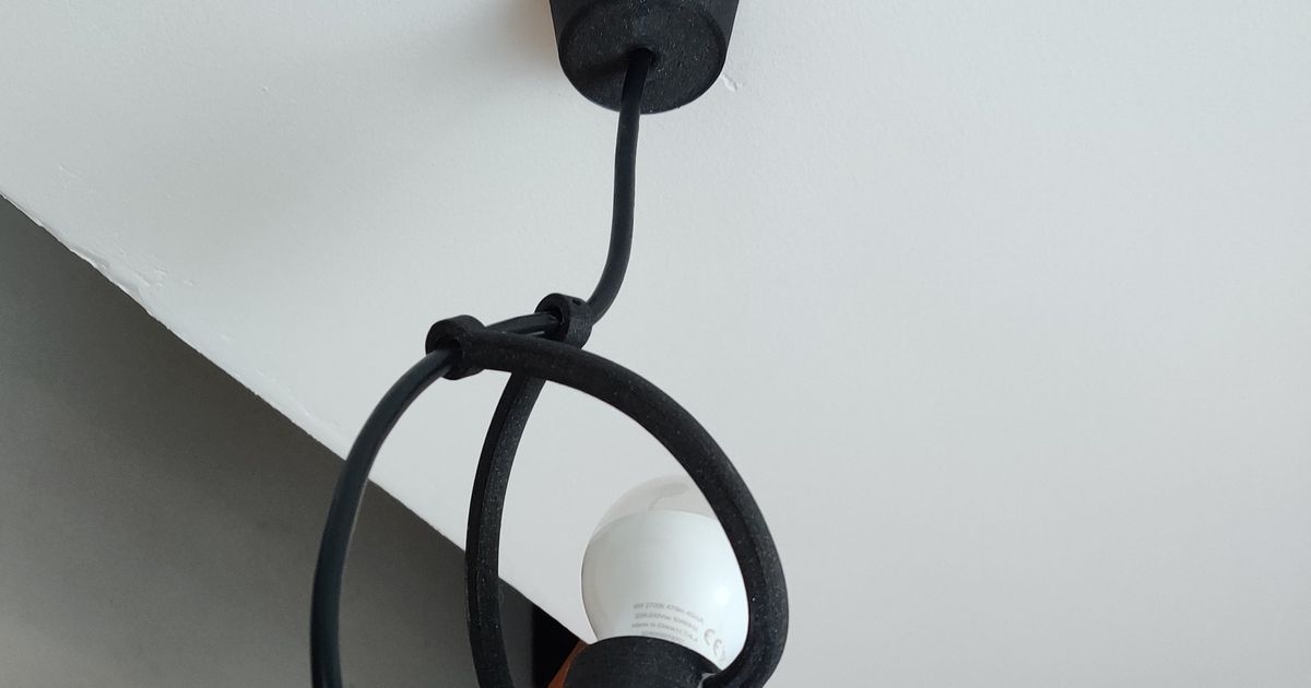 Ceiling hole and wires cover for Lamp shade boy by 3Ddy | Download free ...