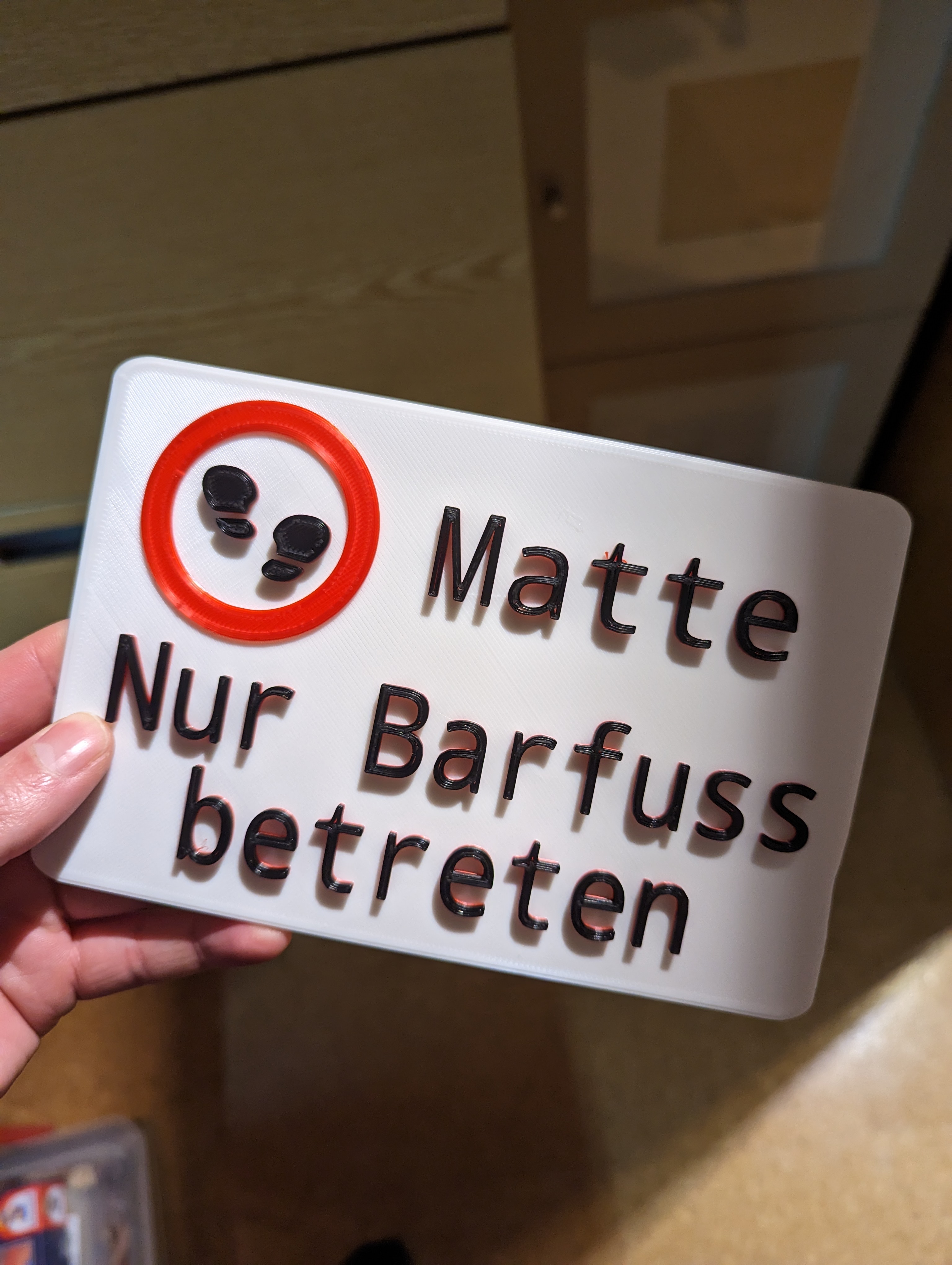 Enter mat barefoot Sign by Carsten | Download free STL model ...