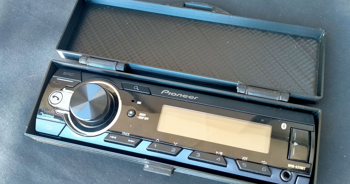 Car stereo faceplate case (Single DIN) by Mearcat | Download free STL ...