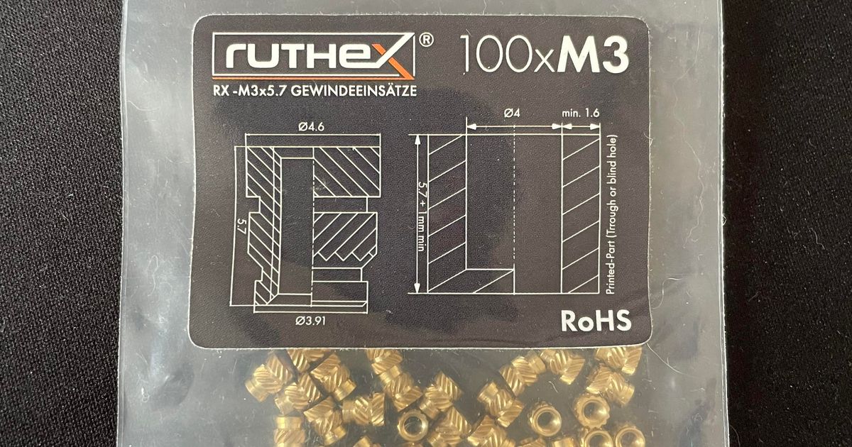 Einsy case ruthex brass nut m3 RPI cut by Gianluca Gambetta | Download ...