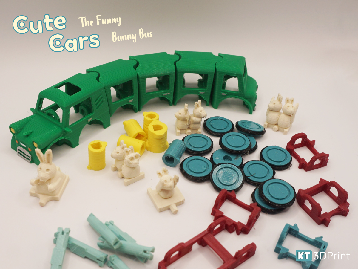 Cute Cars - The Funny Bunny Bus por KT3Dprint | Descargar modelo STL ...