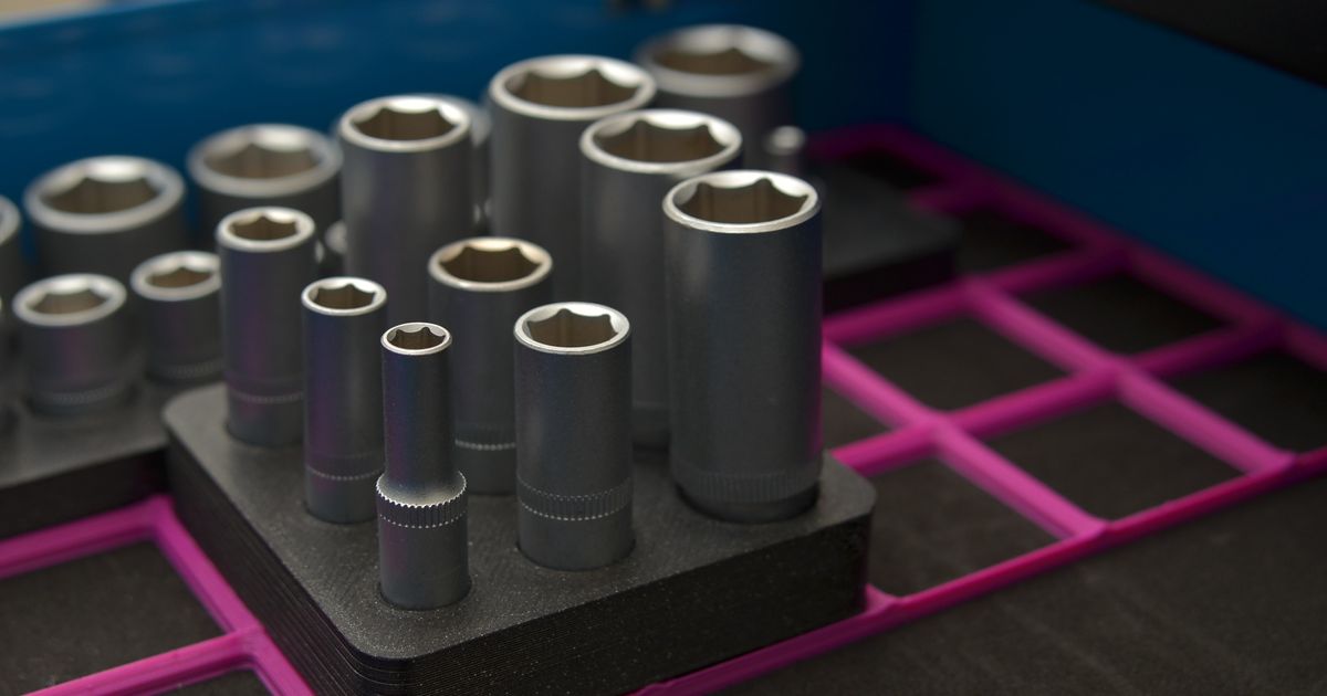 Gridfinity compatible Socket organizers for Tecpo Socket set by SQ7700 ...