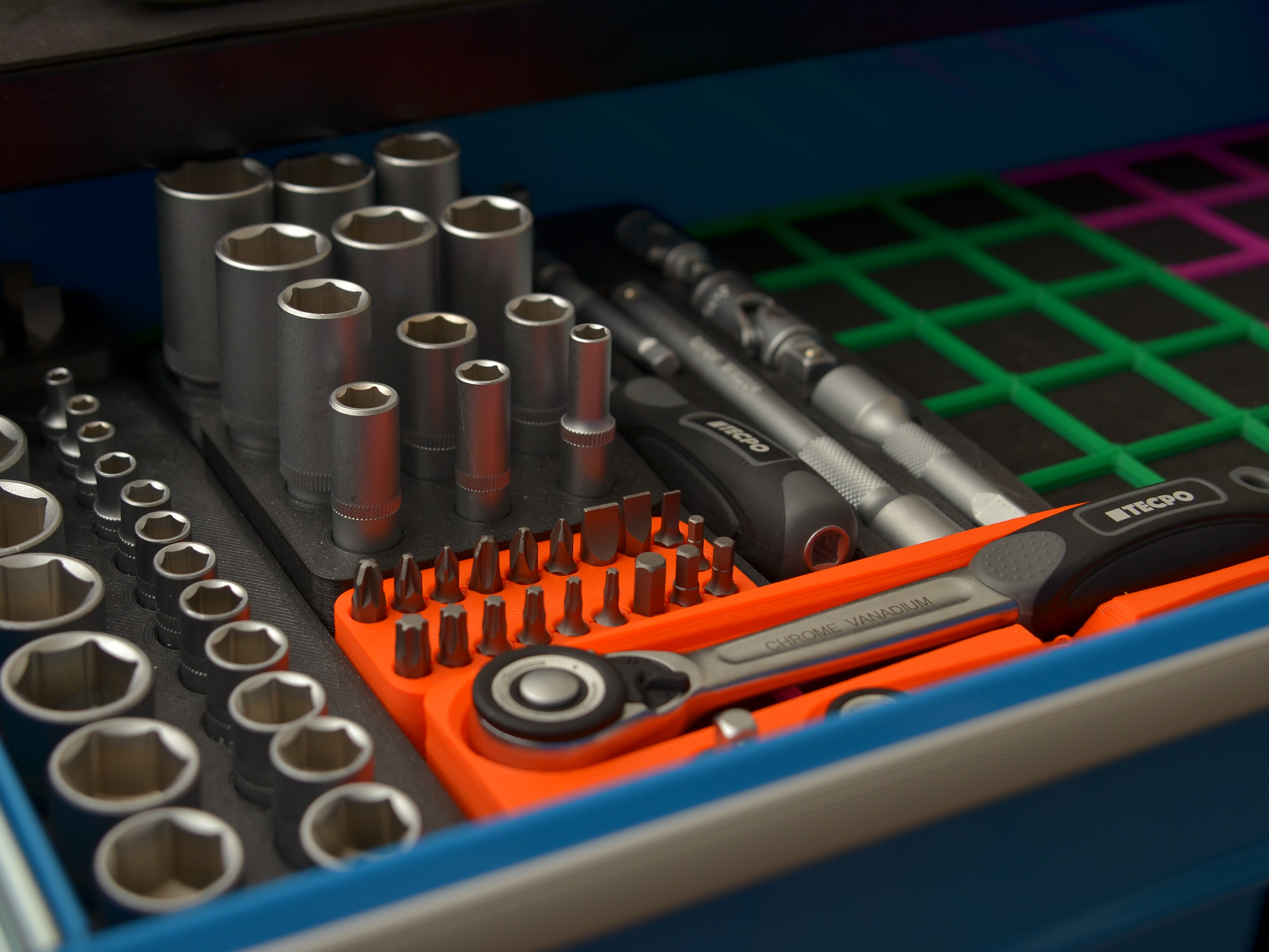 Gridfinity compatible Socket organizers for Tecpo Socket set by SQ7700 ...