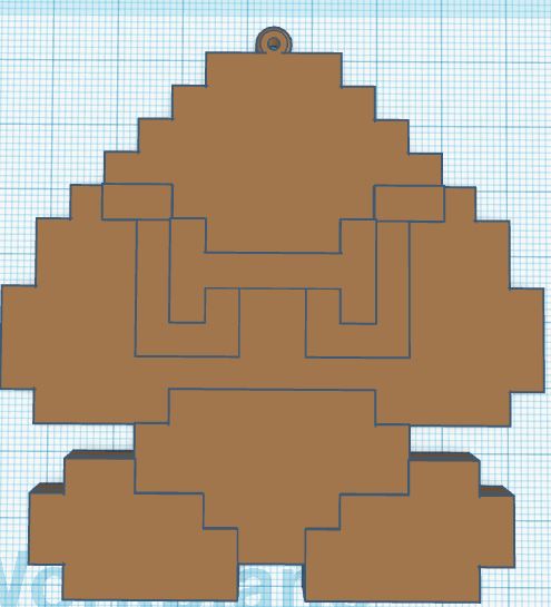 Goomba Pixel Ornament by Gary Chan | Download free STL model ...