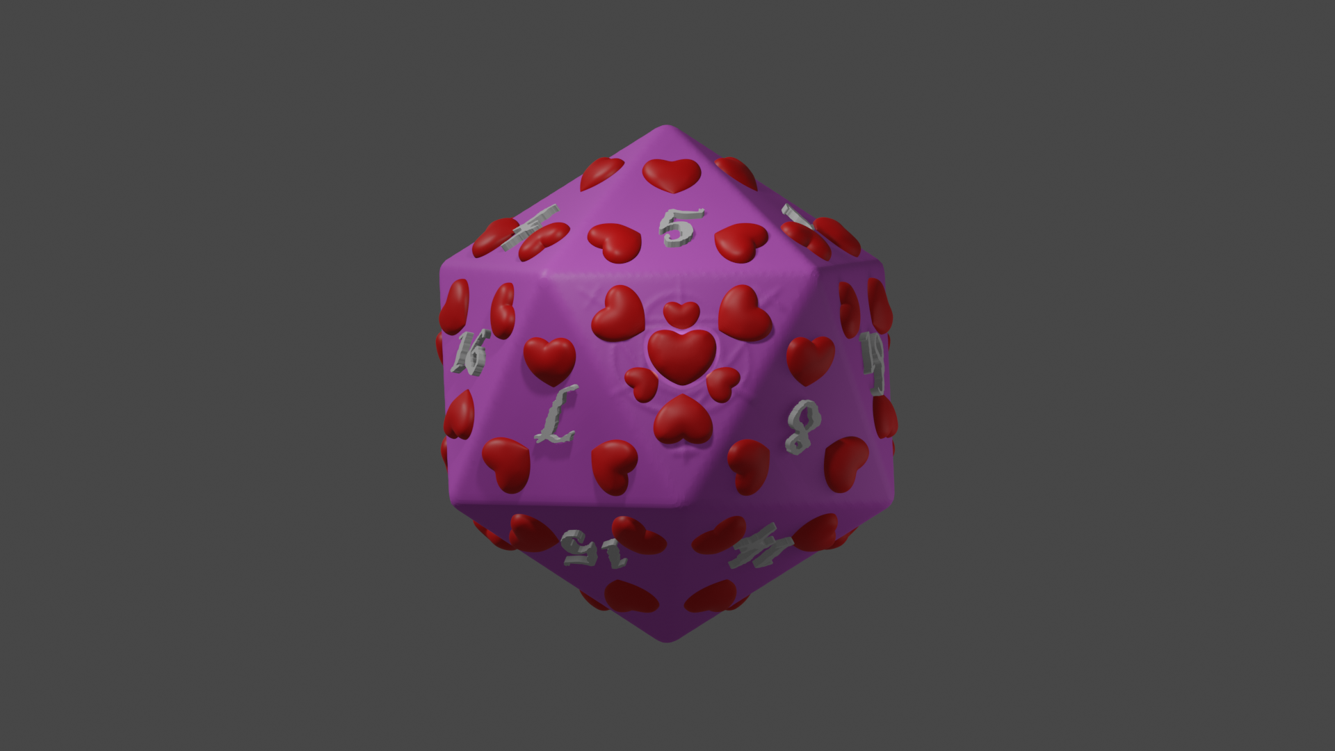 Heart-shaped Dice D20 by Al Cuentar | Download free STL model ...
