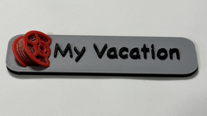 Name Plate with Filament Spool by Trudder3 | Download free STL model ...