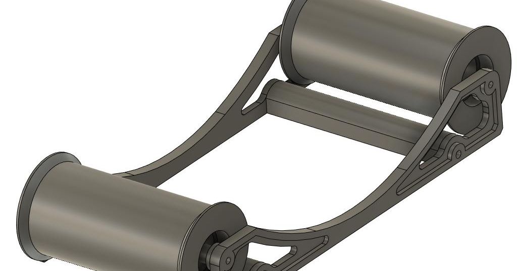 Filament spool roller, low profile, low drag by DCG | Download free STL ...