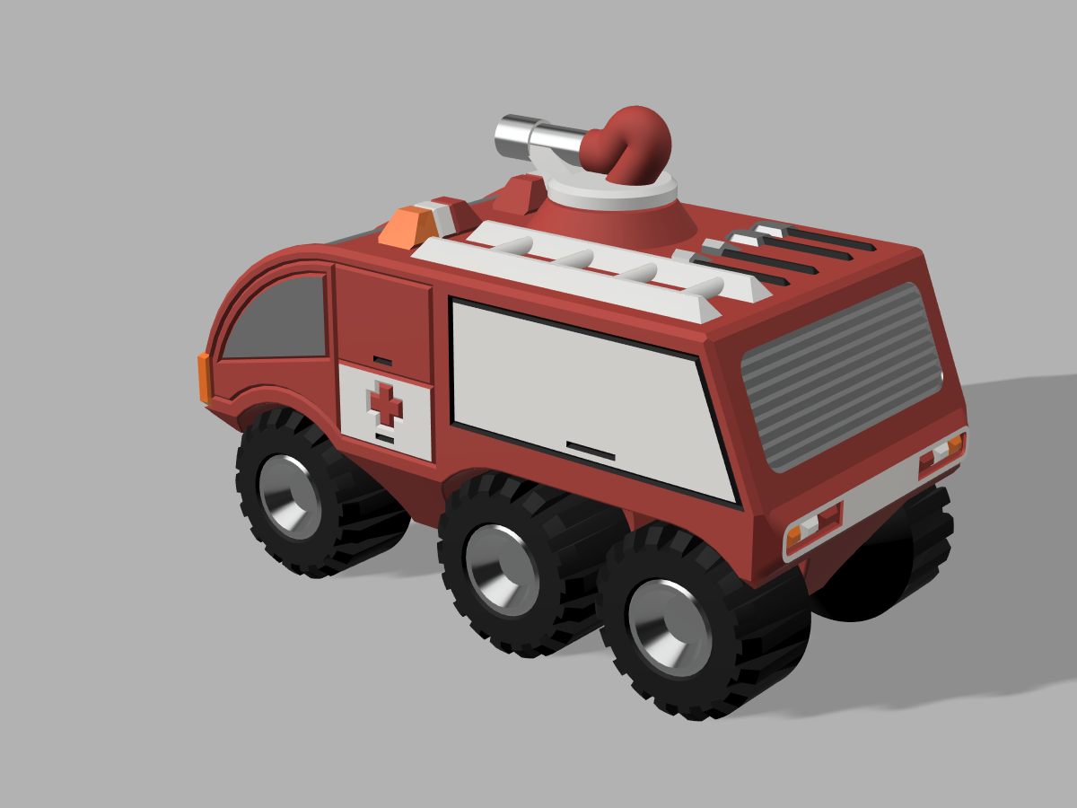 Fire Truck - print in place by jajaum3d | Download free STL model ...