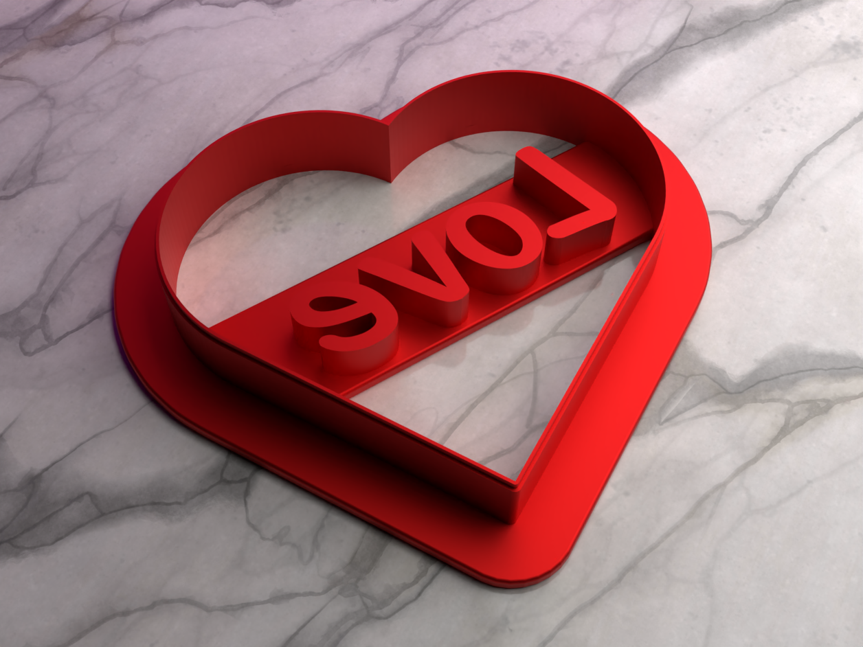 Love Heart Cookie Cutter by Lyl3 | Download free STL model | Printables.com