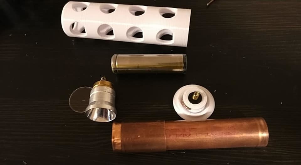 Flashlight body with copper pipe heatsink for LED/reflector drop-in by ...