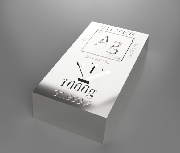 Silver Ingot Model by Julie Bowen | Download free STL model ...