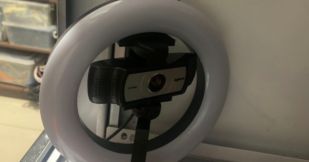 Logitech c920 with ring light by Baddan | Download free STL model ...