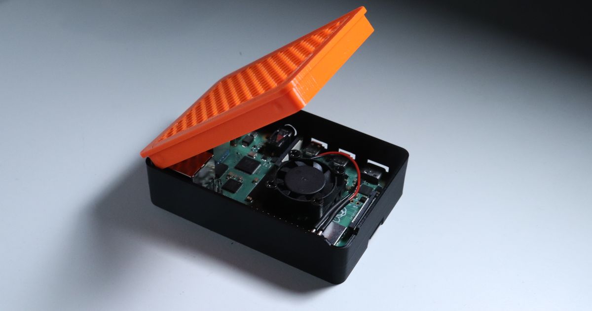 Rasberry Pi 4 Model B Case with snap fit mesh lid by Mateo Van Damme | Download free STL model ...