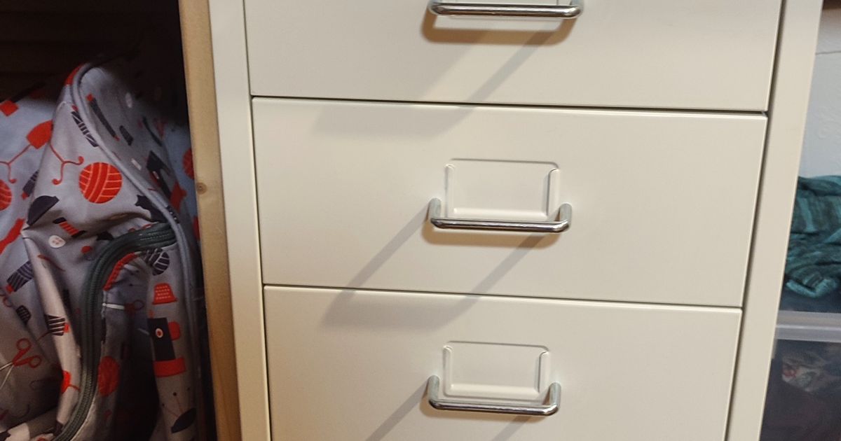 Sewing cabinet door handles for IKEA HELMER by Johination | Download ...