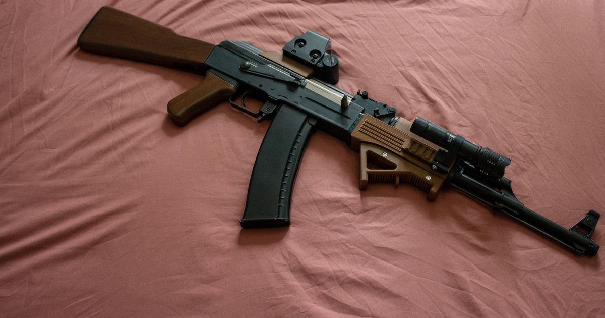 Custom Angled Grip for Airsoft G&G RK47 by DarMatan | Download free STL ...