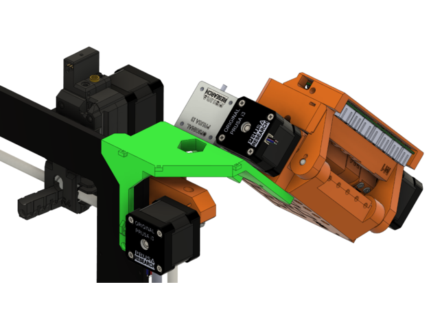 MMU2 / MMU3 Front Mount for Prusa i3 MK3s to MK4s (with old frame) by ...