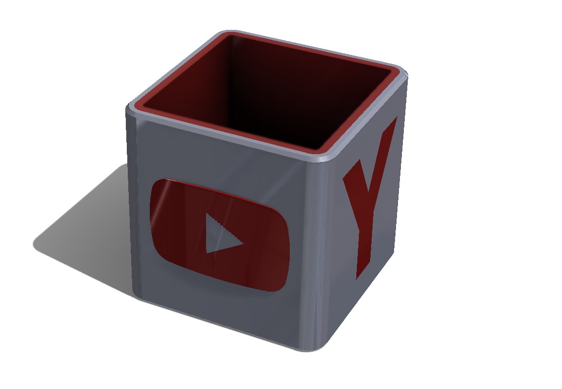 YouTube Cube Icon - IDEX Test Print by m_IDEX | Download free STL model ...
