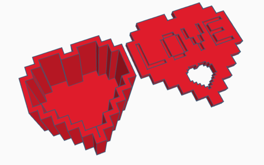 8-Bit Love(small container w/ lid) by Travis Imel | Download free STL ...