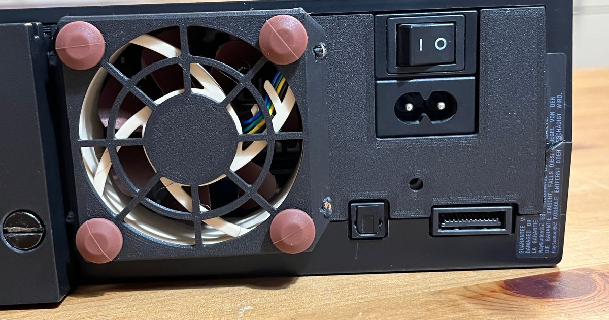 PS2 Replacement Bracket for Noctua 60mm Fan SCPH-50004 by Tr1ckSilv3r ...